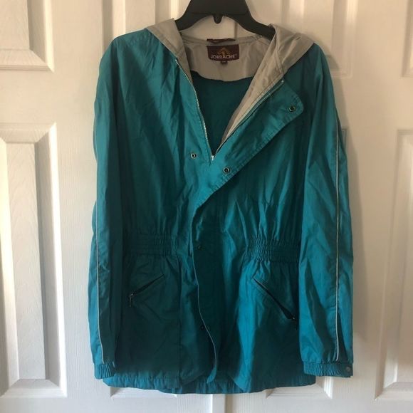 Jordache | Jackets & Coats | Jordache Dark Teal Tangrey Rain Coat Size ...
